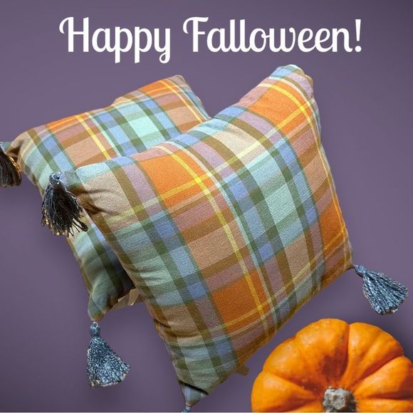 Target | Accents | Nwtfalloween Plaid Tassel Throw Pillows 5 Target ...